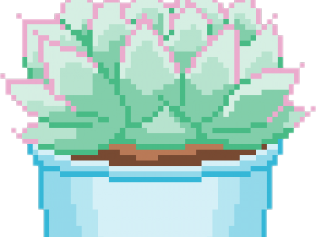 Flower Clipart Aesthetic - Pixel Plant Png Transparent Png - Large Size ...