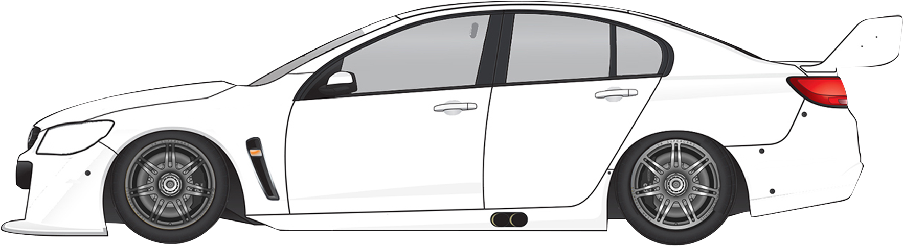 Supercar Drawing Outline - White Frs Side View Clipart - Large Size Png ...
