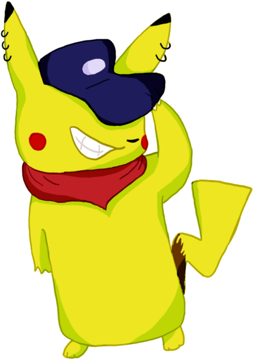 Gangster Pikachu - Pikachu Clipart - Large Size Png Image - PikPng
