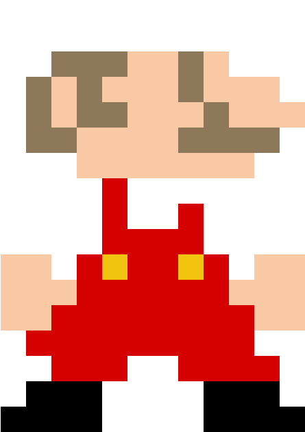 Fireball Mario - Fire Mario Pixel Art Clipart - Large Size Png Image ...