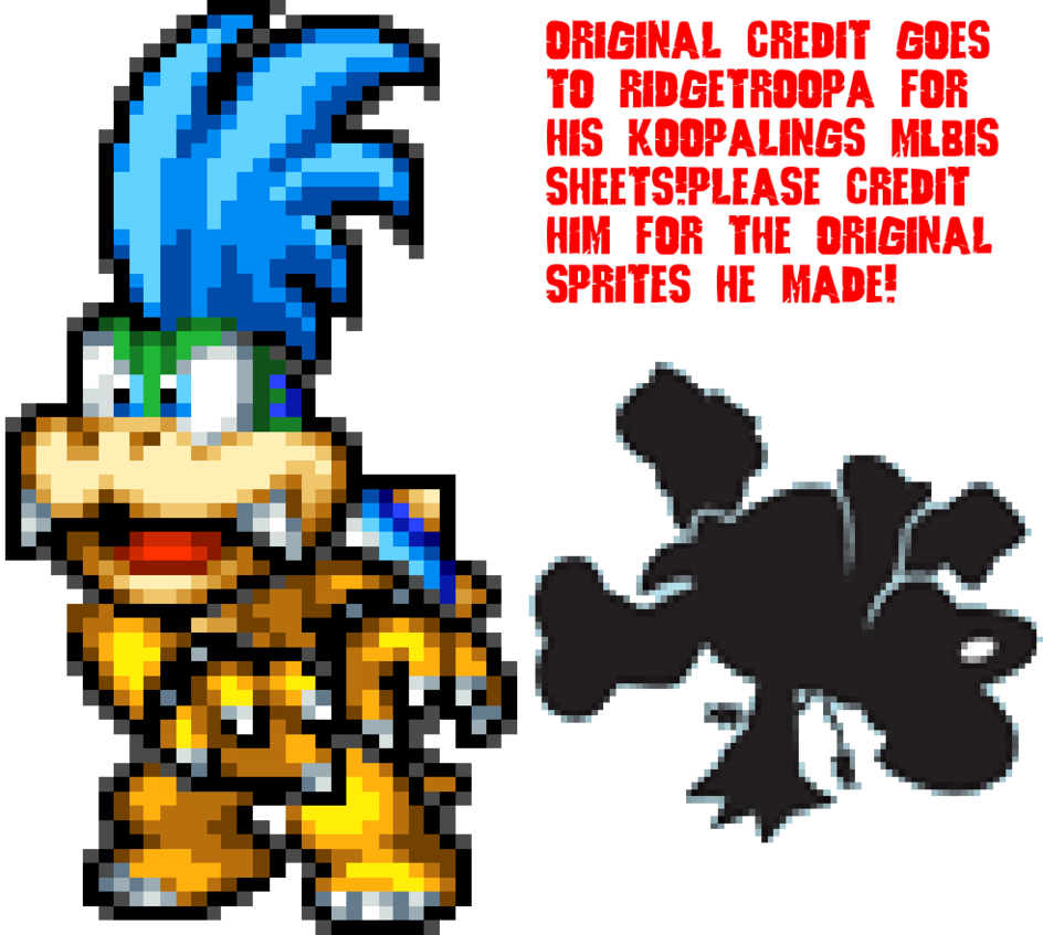 Larry Koopa Mlbis Charge Custom Pose By - Larry Koopa Pixel Art Clipart ...
