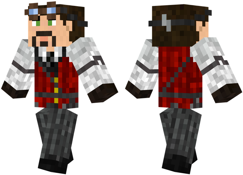 Steampunk Suit - Minecraft Pulp Fiction Skin Clipart - Large Size Png ...
