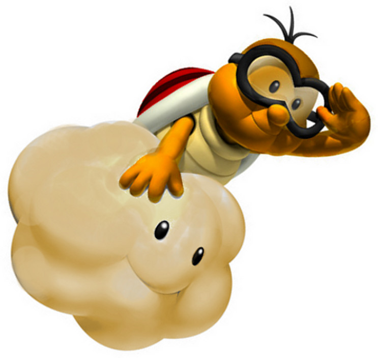 Mario Kart Wikipedia - Lakitu Mario Clipart - Large Size Png Image - PikPng