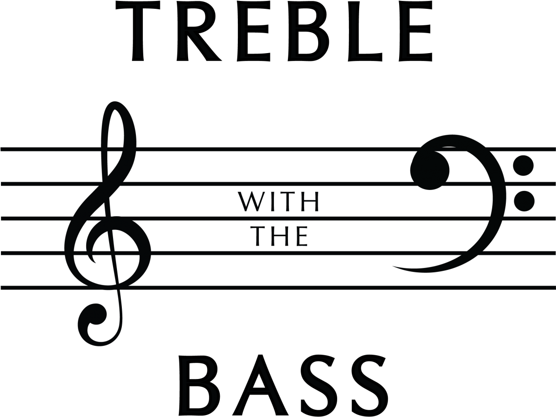 Treble With The Bass - Music Clipart - Large Size Png Image - PikPng