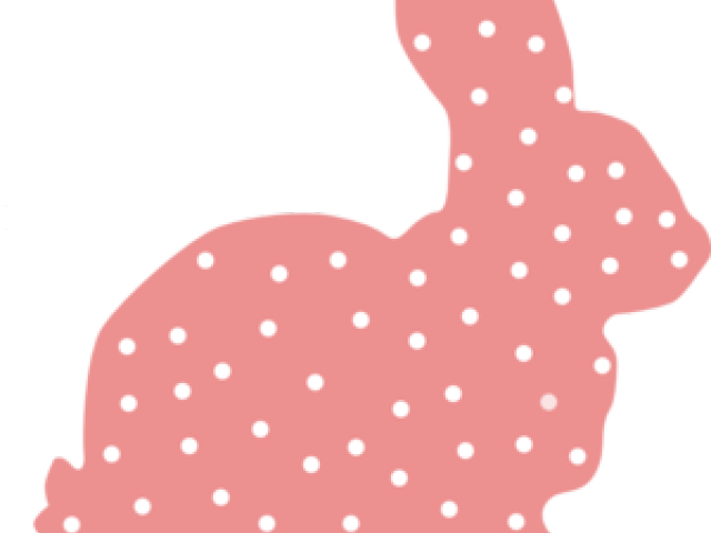 Bunny Clipart Polka Dot - Silhouette Easter Bunny Clipart - Png ...