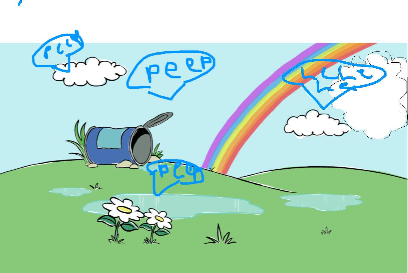 Background Scene - Rainbow - Cartoon Clipart - Large Size Png Image ...