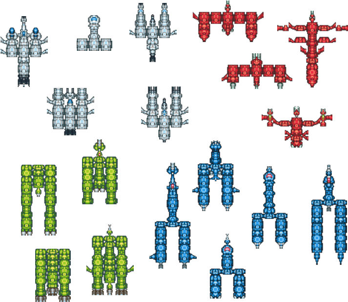 Spaceship Styles In Different Colors, Evolved By Several - Genetic ...