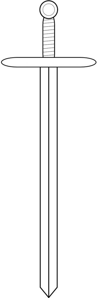 Sword Hilt Heraldry - Espada De Guerreiro Medieval Clipart - Large Size ...