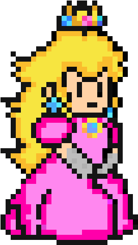 Peach De Monica - Princess Peach 8 Bit Clipart - Large Size Png Image ...