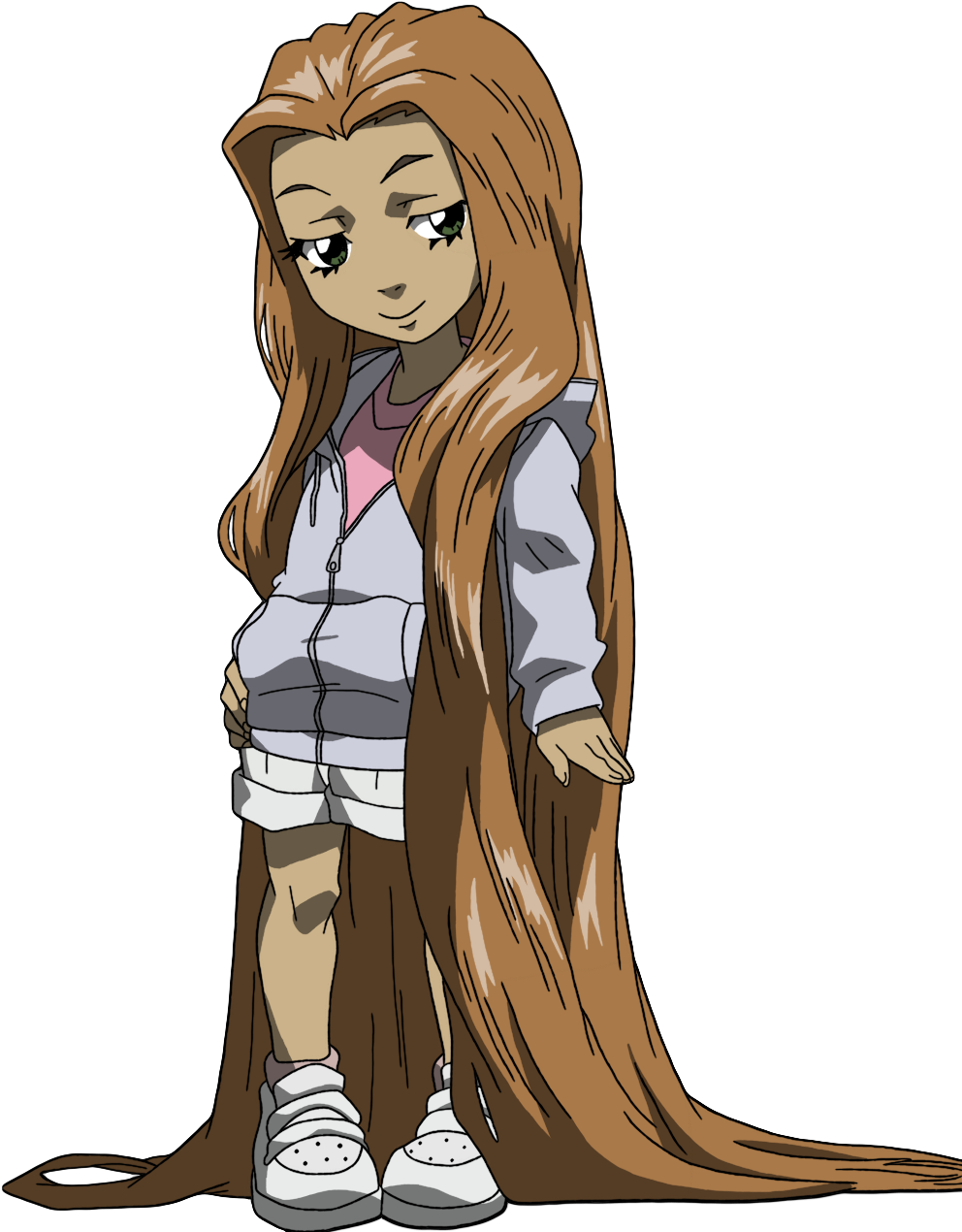 406kib, 1006x1280, A Cute - Boondocks Jazmine Long Hair Clipart - Large ...