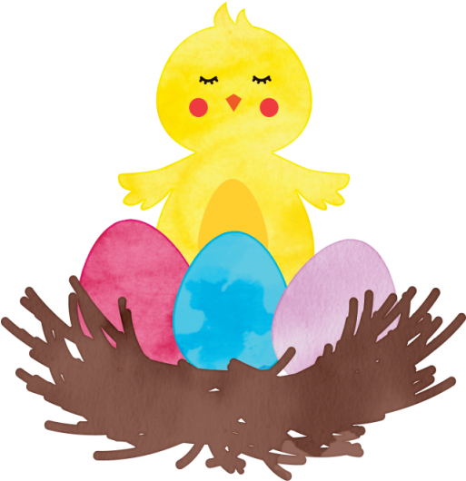 Easter Chick Png - Pollito En Nido Png Clipart - Large Size Png Image ...
