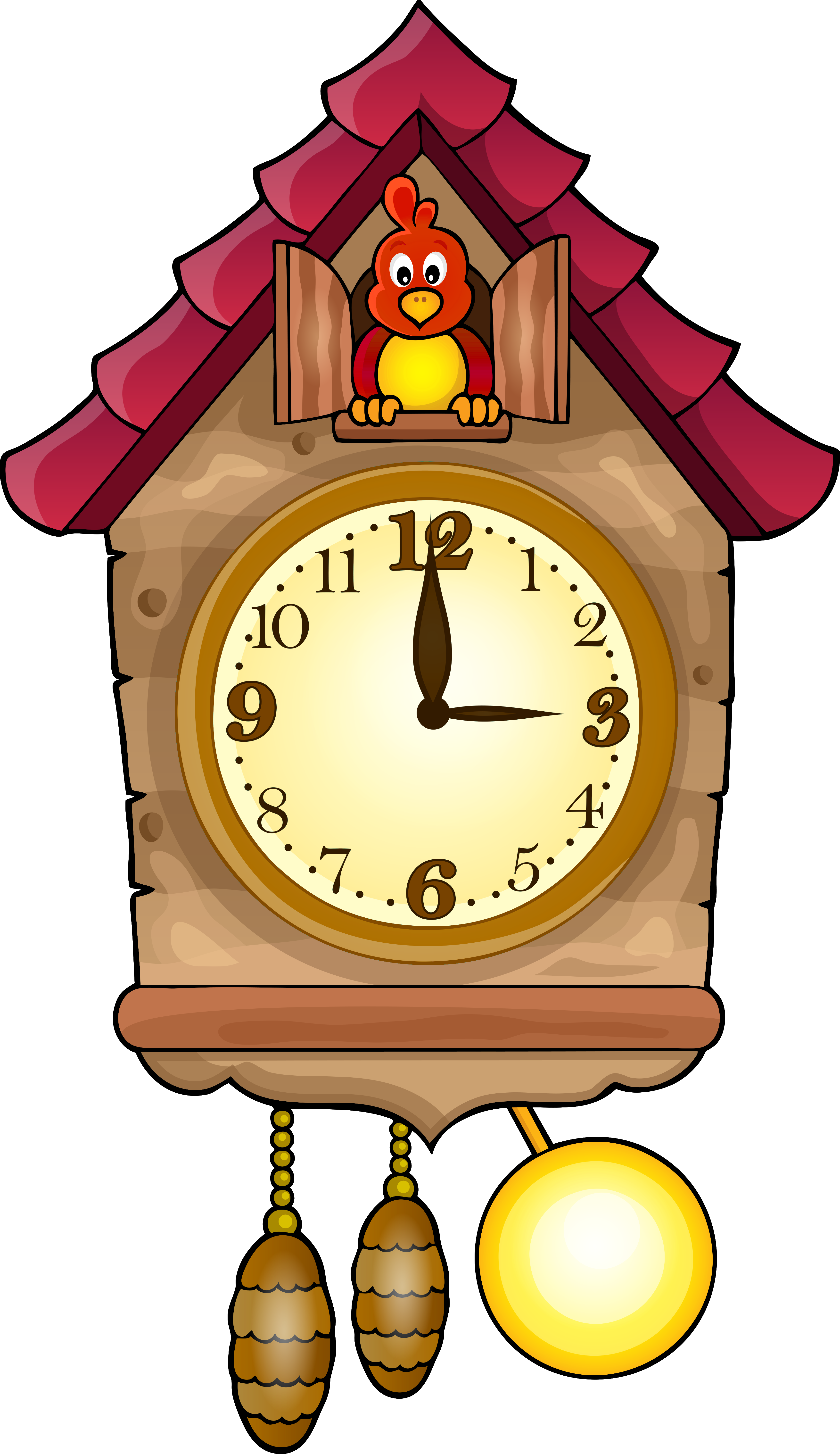 Cute Cuckoo Clock Png Clip Art - Clipart Wall Clock Png Transparent Png ...