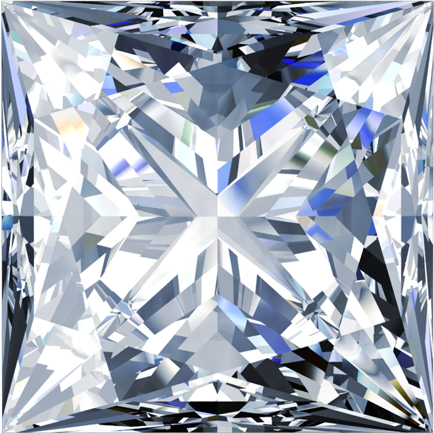 Princess-diamonds - Princess Cut Clipart - Large Size Png Image - PikPng