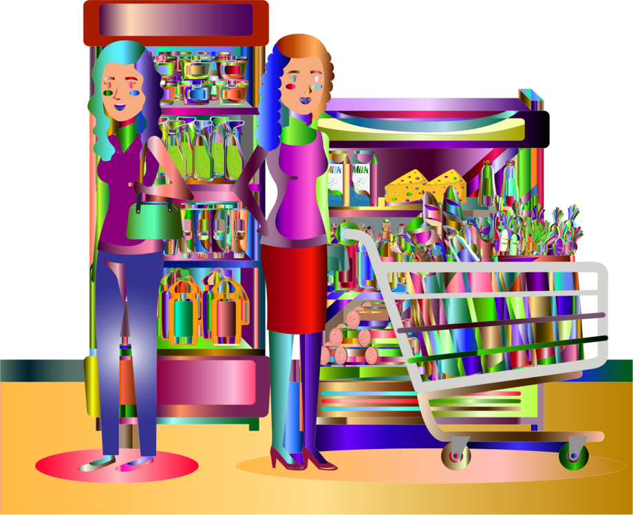 Grocery Store Supermarket Health Food Shopping - Illustration Clipart ...