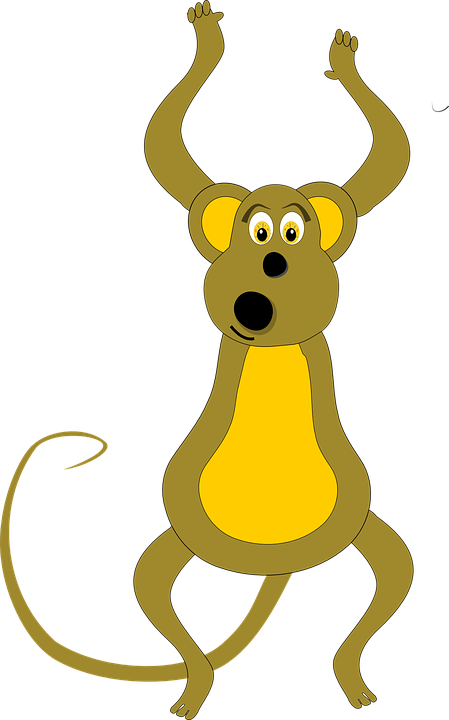 Cartoon Jumping Monkey Gif Clipart - Large Size Png Image - PikPng