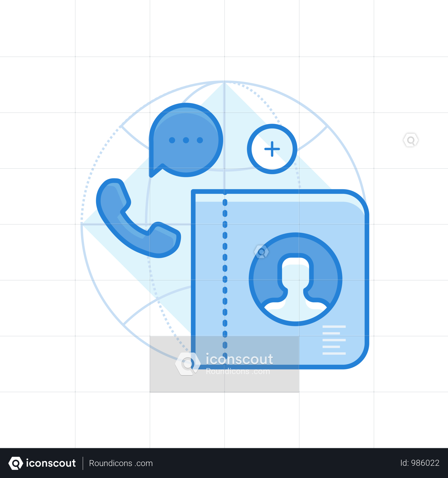 Contacts Illustration - Circle Clipart - Large Size Png Image - PikPng