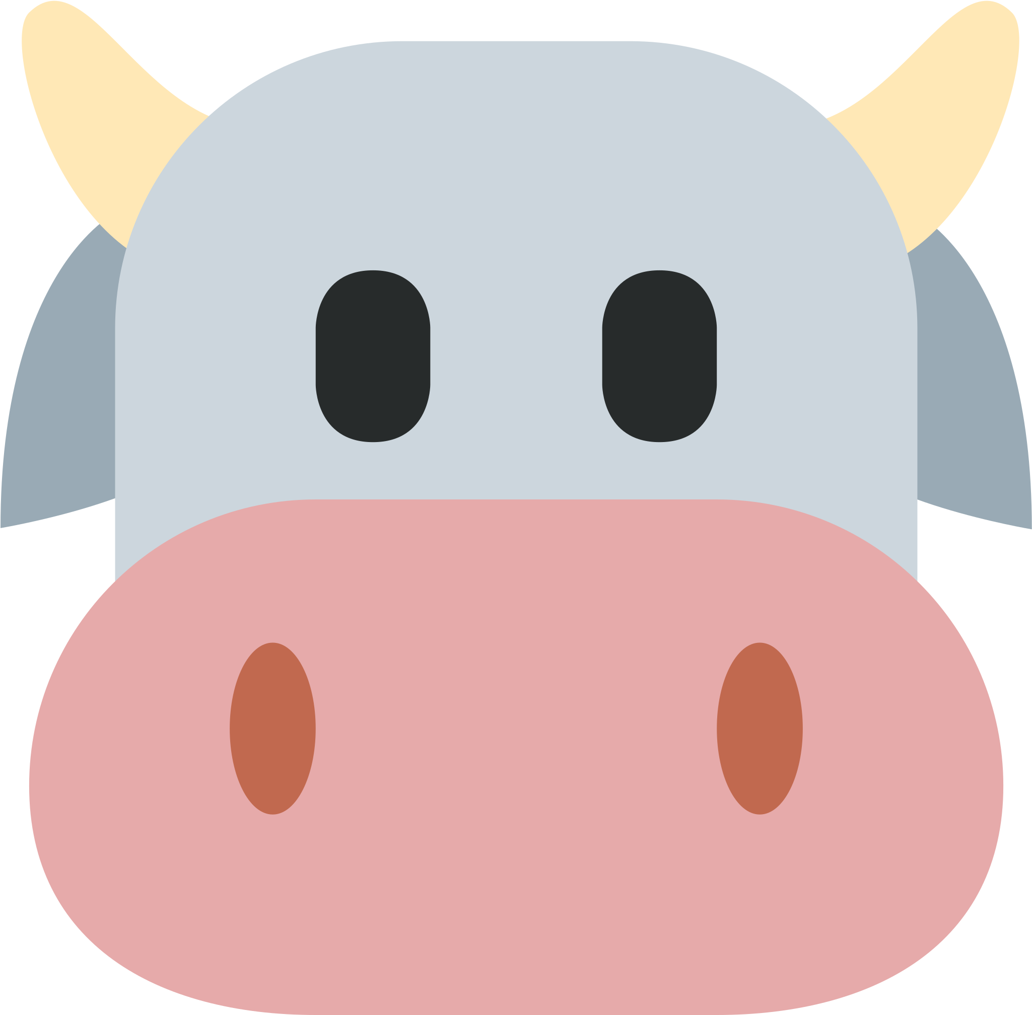 Cow Face Cartoon - Emoji 🐮 Clipart - Large Size Png Image - PikPng