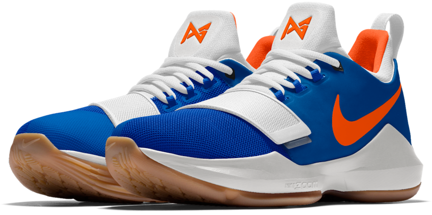 Nikeid Pg 1 Okc Thunder Colors - New Pg 13 Shoes Clipart - Large Size ...