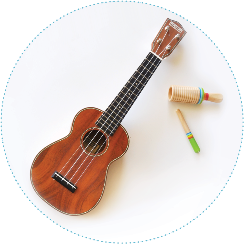 Uke And Rhythm Sticks Clipart - Large Size Png Image - PikPng
