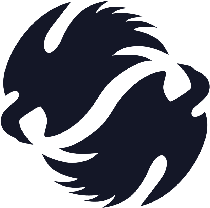 Two Ravens Logo Logo Blue Icon - Illustration Clipart - Large Size Png ...