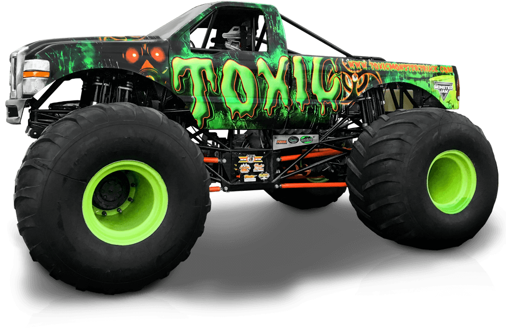 Toxic Monster Truck - Monster Truck Clipart - Large Size Png Image - PikPng