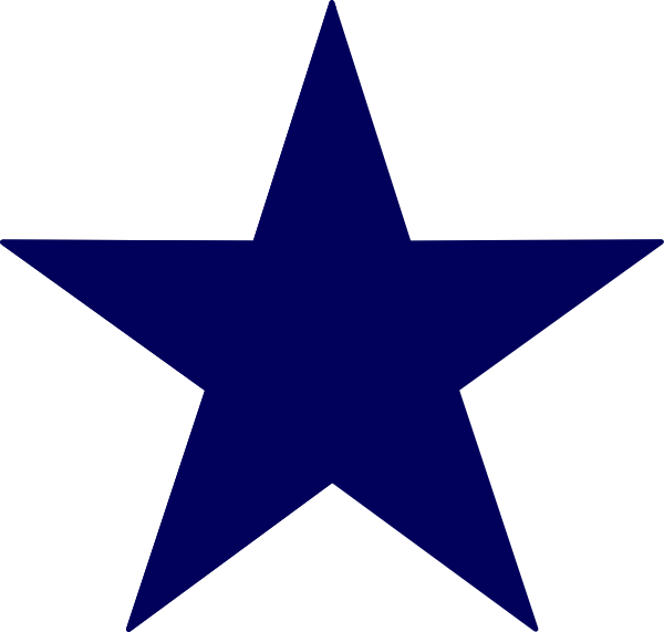 Blue Star Png - Dark Blue Star Png Clipart - Large Size Png Image - PikPng