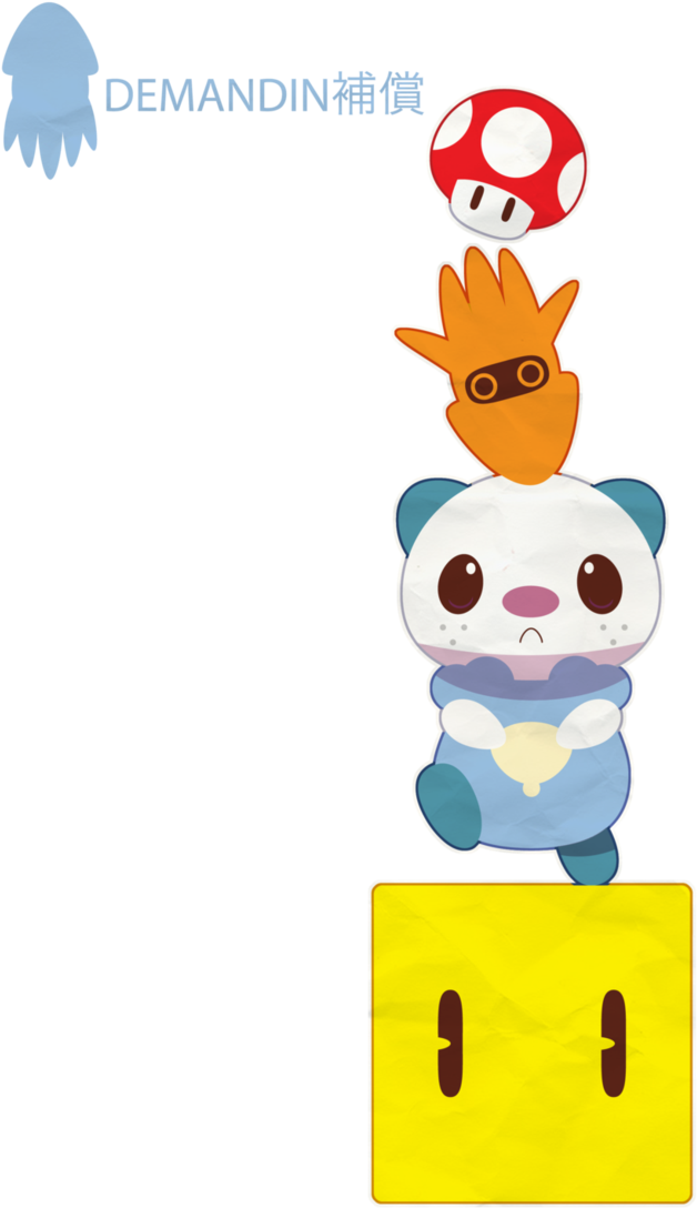 Oshawott And Blooper For Dc - Cartoon Clipart - Large Size Png Image ...