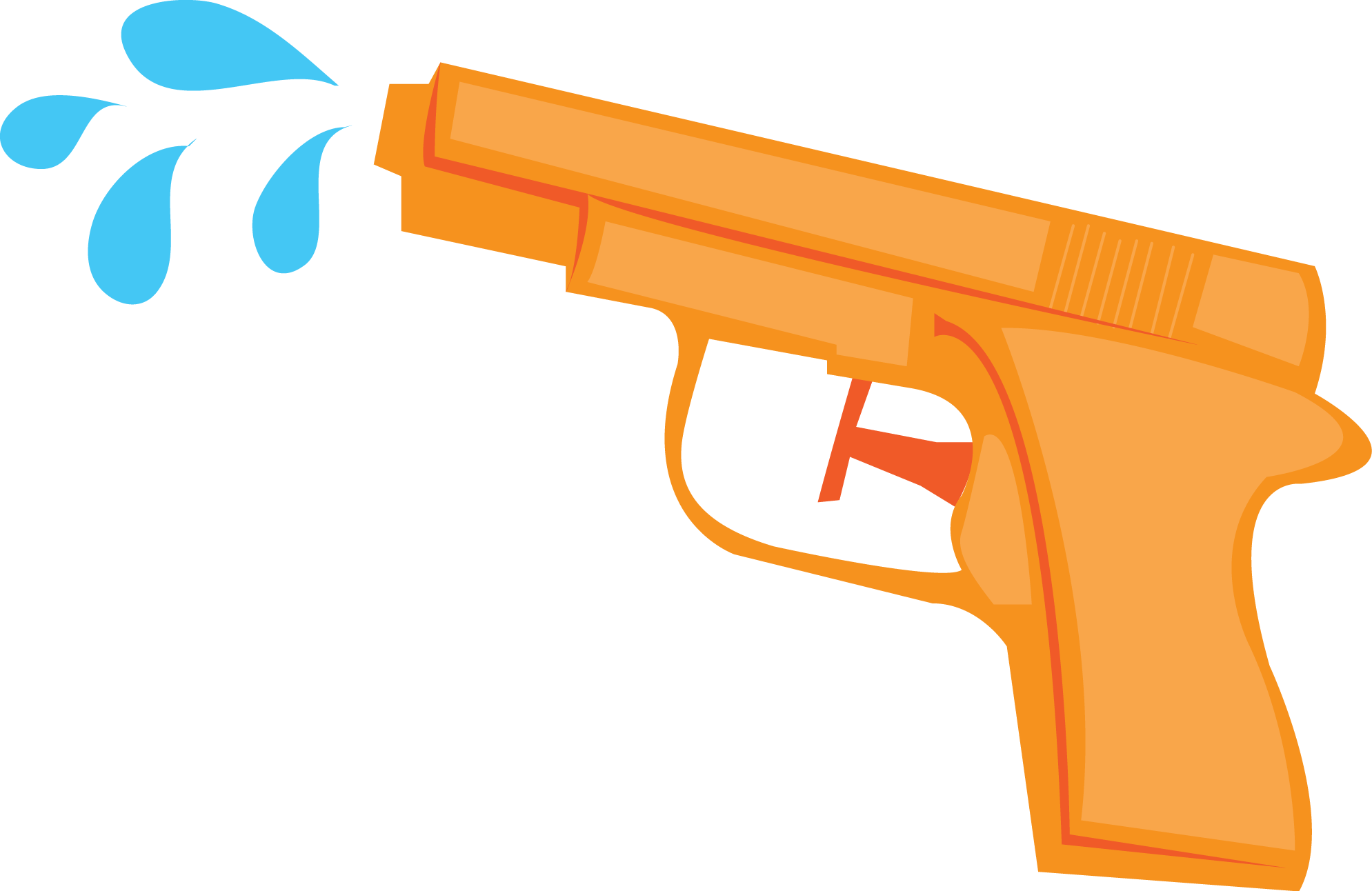 Vibrant Design Clipart Gun - Clip Art Water Gun - Png Download - Large ...