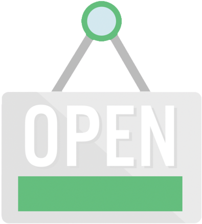 Open Store Sign Icon - Sign Clipart - Large Size Png Image - PikPng