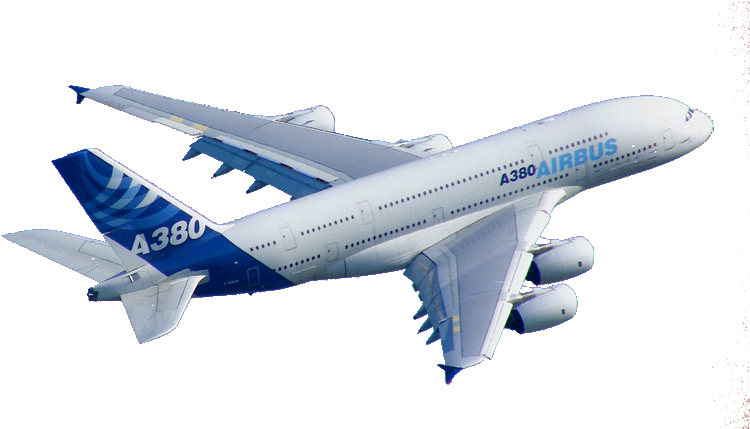 Airbus A380 Blue Sky - 0 380 Airbus Clipart - Large Size Png Image - PikPng