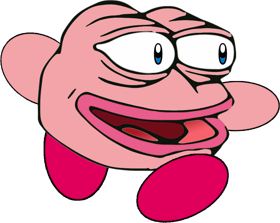 Super Rare Kirby Pepe - Pink Pepe Rare Clipart - Large Size Png Image ...