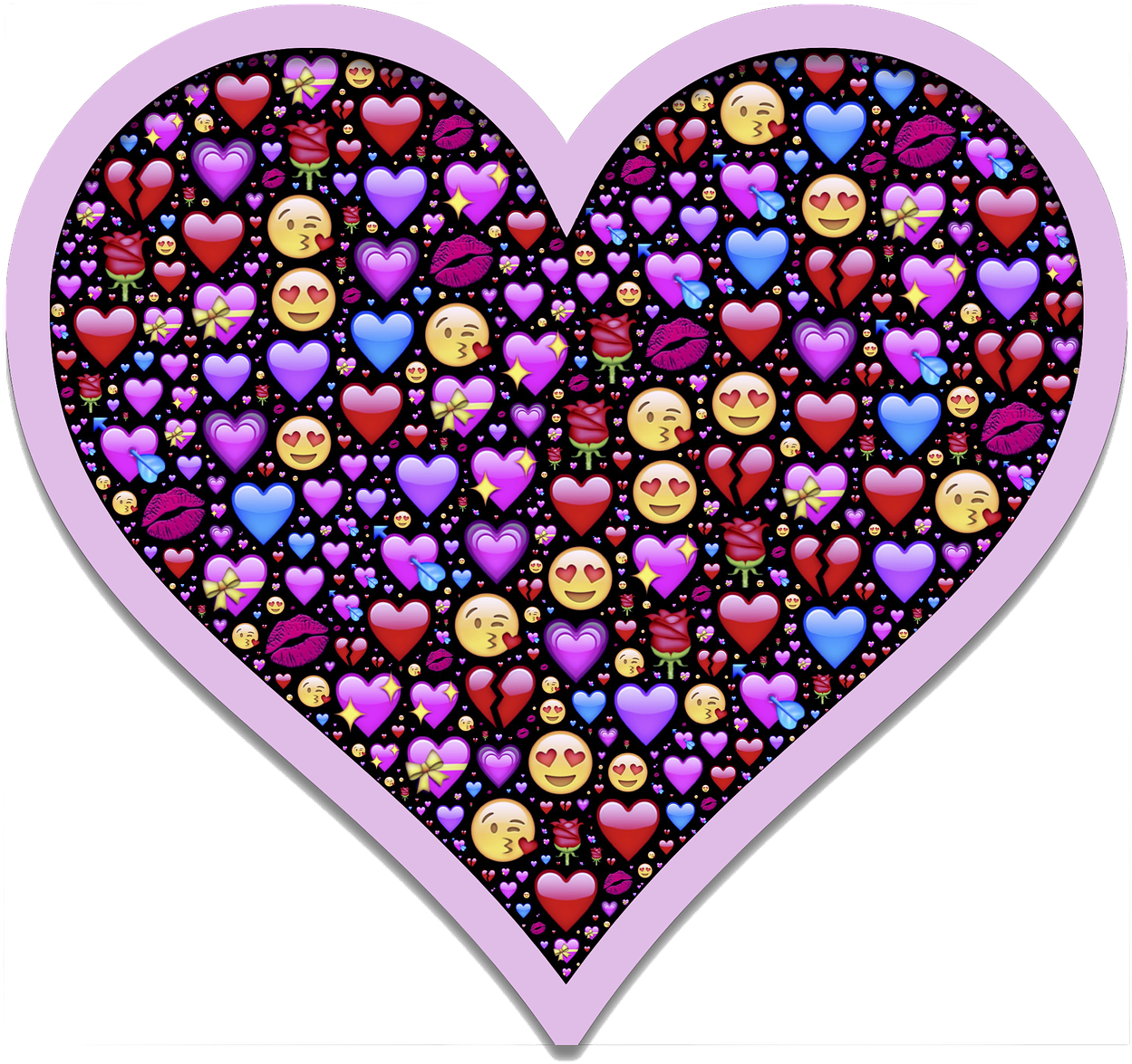 Emoji Heart Clipart - Large Size Png Image - PikPng