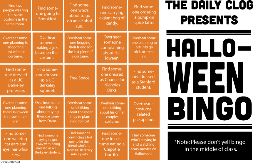Download Uc Berkeley Bingo - Find Someone Who Halloween Bingo Clipart Png Download - PikPng