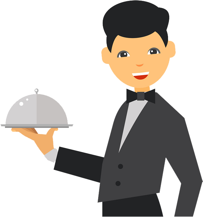 Waiter Clipart - Large Size Png Image - PikPng