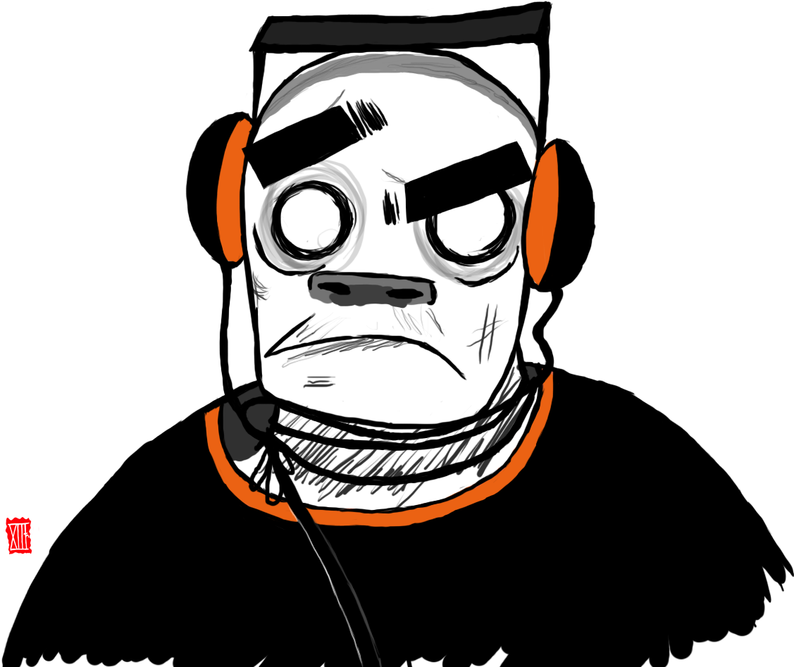 Gorillaz - Russel - Gorillaz Russel Art Clipart - Large Size Png Image ...