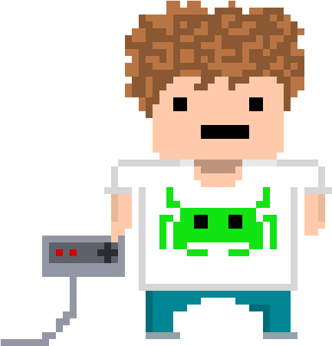 Gamer Guy Nes Controller - Cartoon Clipart - Large Size Png Image - PikPng