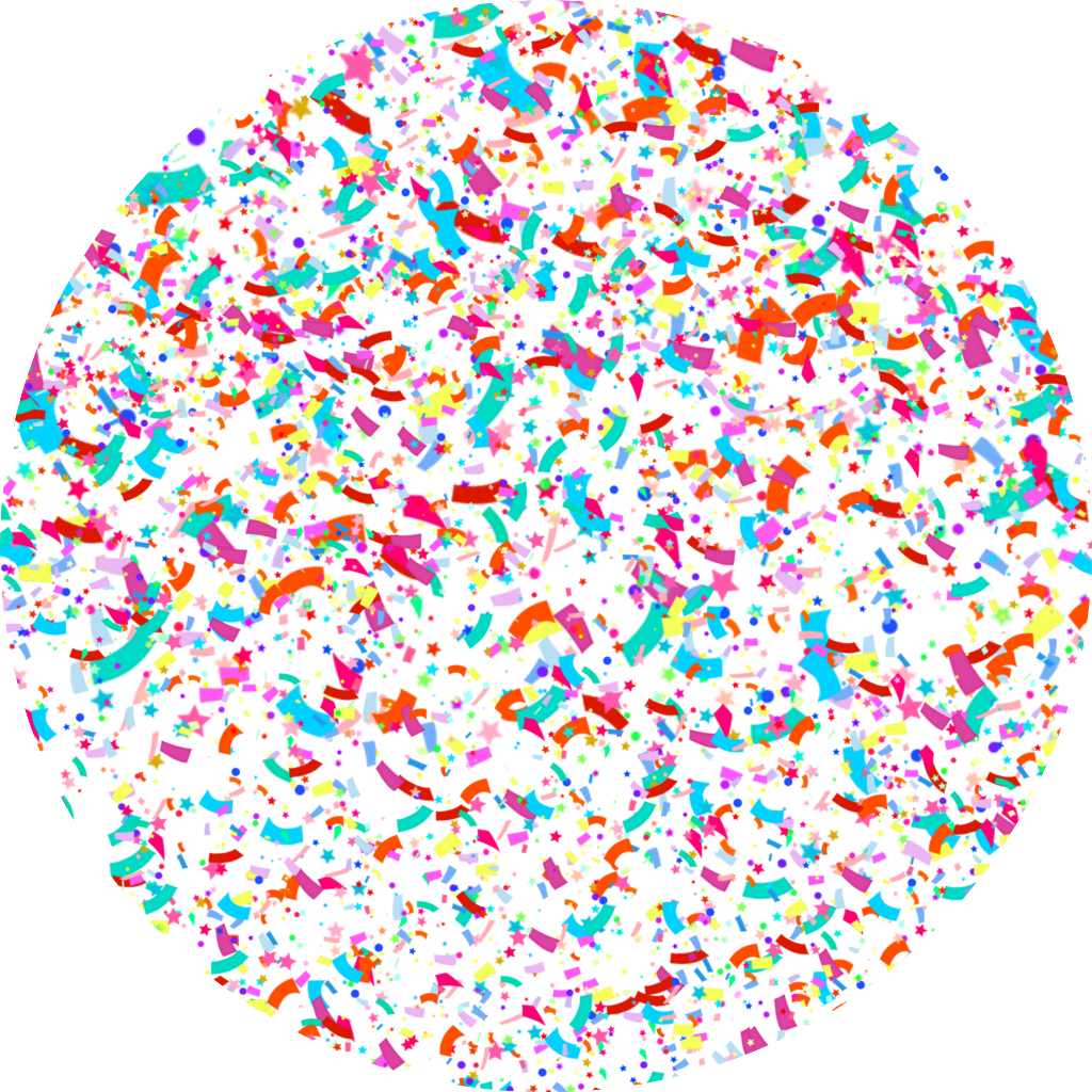 Download Confetti Sticker - Circle Clipart Png Download - PikPng