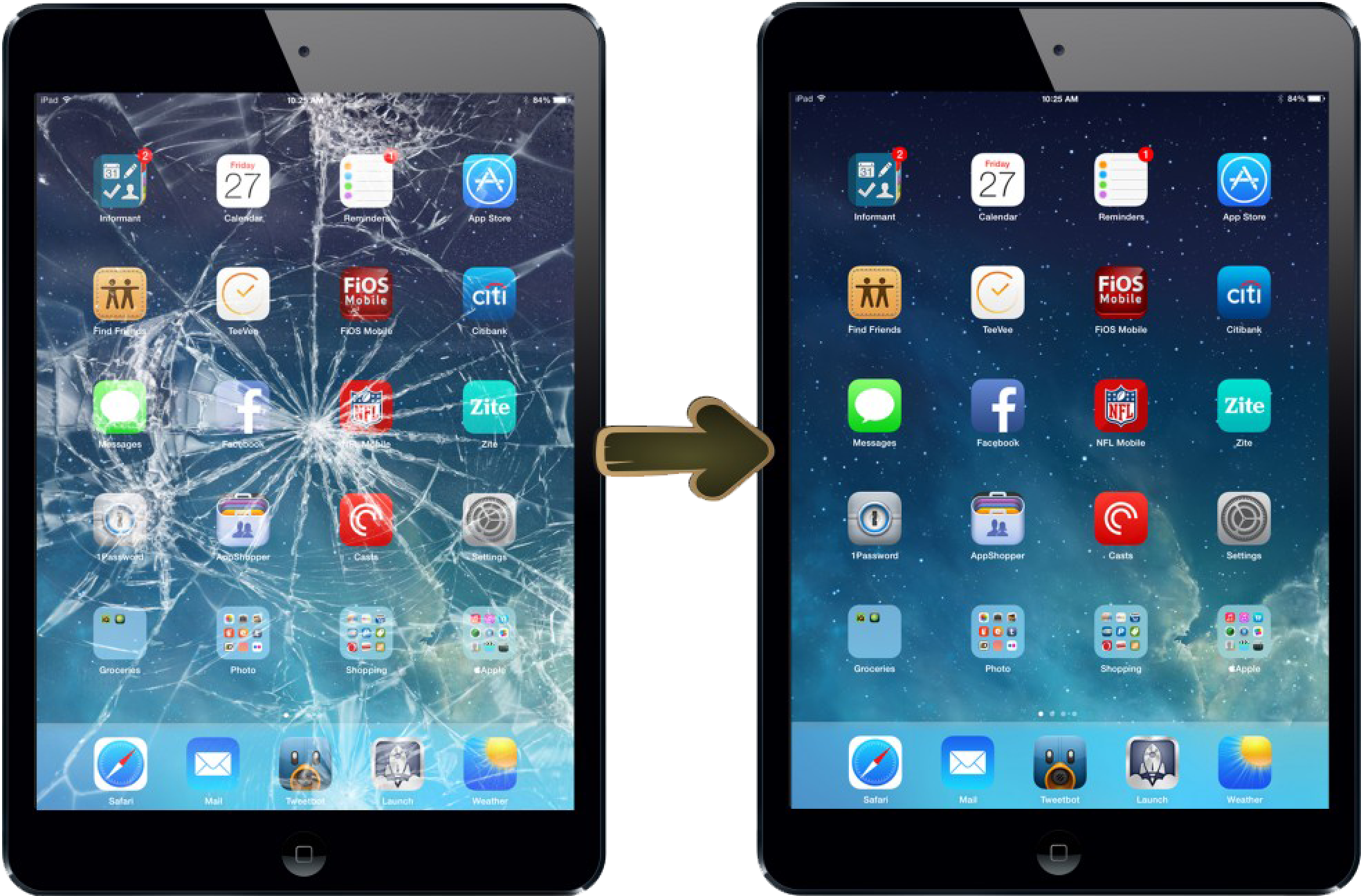 Ipad Broken Screen - Ipad Mini 2 Clipart - Large Size Png Image - PikPng