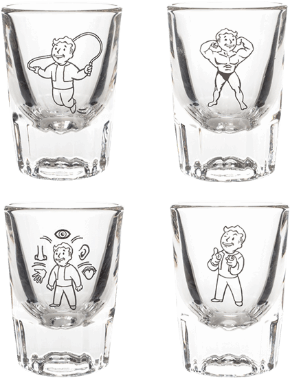 1 Of - Fallout Shot Glass Set 1 Clipart - Large Size Png Image - PikPng