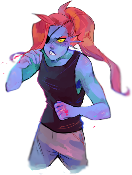 Doodles Undertale Undyne - Cartoon Clipart - Large Size Png Image - PikPng