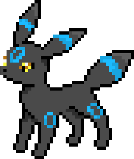 Umbreon - Pokemon Pixel Art Umbreon Clipart - Large Size Png Image - PikPng