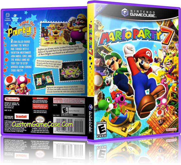 Gamecube Case Style - Mario Party 7 Usa Clipart - Large Size Png Image ...