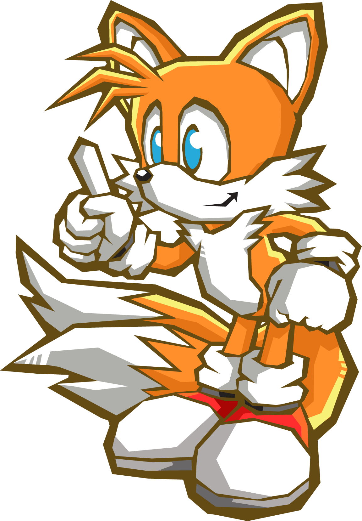 Tails-battle Giant - Sonic Battle Characters Clipart - Large Size Png ...