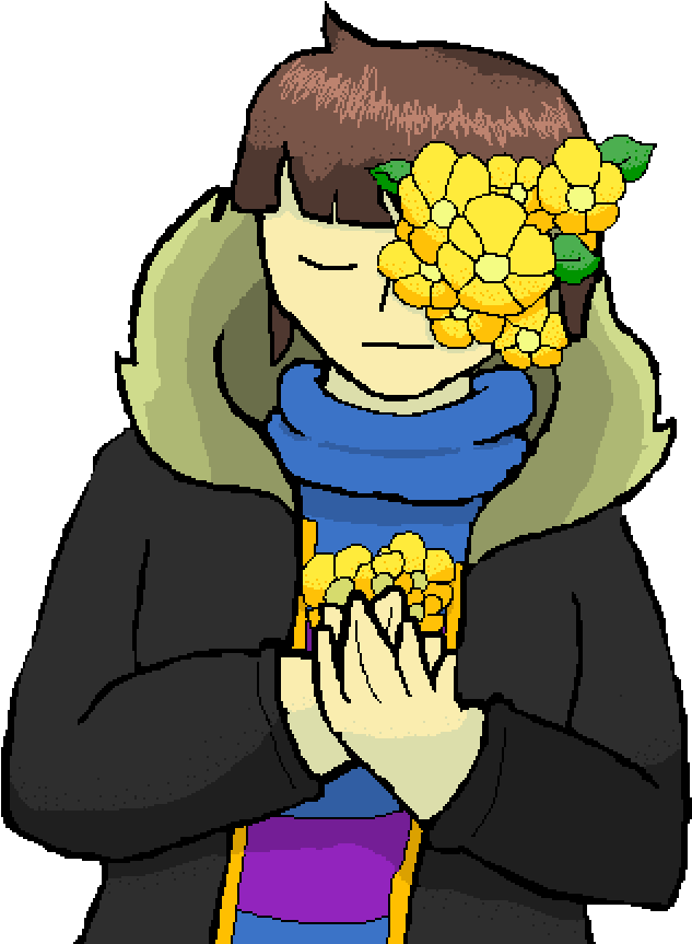 Flowerfell Frisk By Autumnalgamer , Png Download - Cartoon Clipart ...