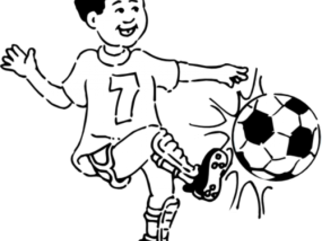 Football Player Clipart - Play Soccer Black And White Clip Art - Png ...