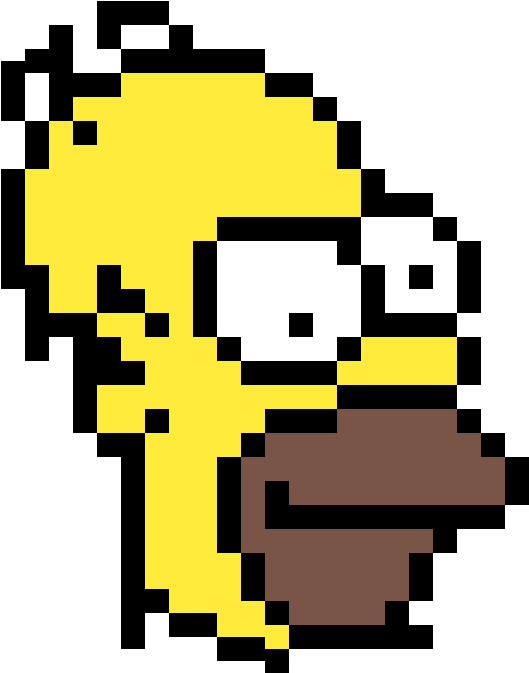 Homer Simpson Sorush - Homer Pixel Art Clipart - Large Size Png Image ...