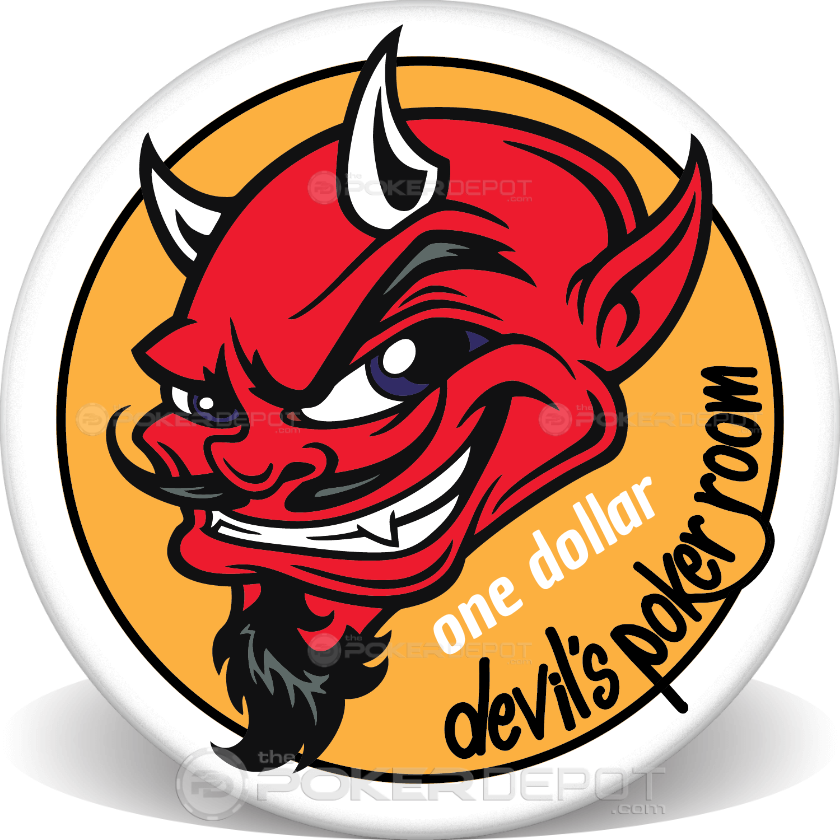 Devil's Poker Room Custom Ceramic Poker Chips - Cartoon Clipart - Large ...