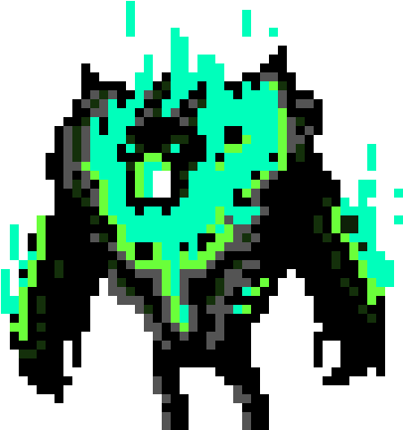 Blue Flame Boss - Pixel Art Enemy Png Clipart - Large Size Png Image ...