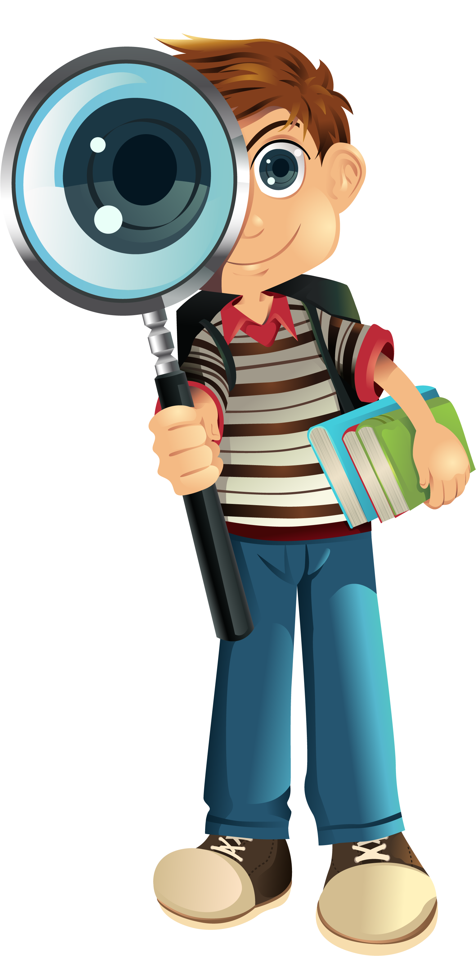 Detective Boy - Book Scanner App Clipart - Large Size Png Image - PikPng