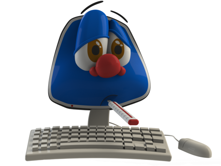 Sick Pc Clipart - Large Size Png Image - PikPng